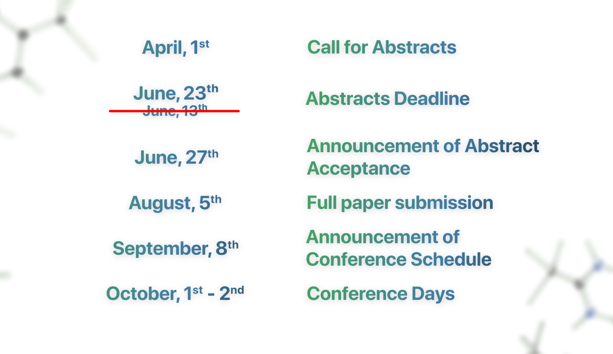 Important Date – Seminar Teknik Kimia Soehadi Reksowardojo